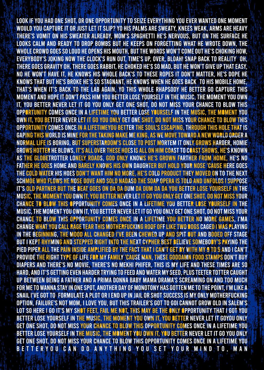 'rap god' Poster, picture, metal print, paint by Top Collection Metalic ...