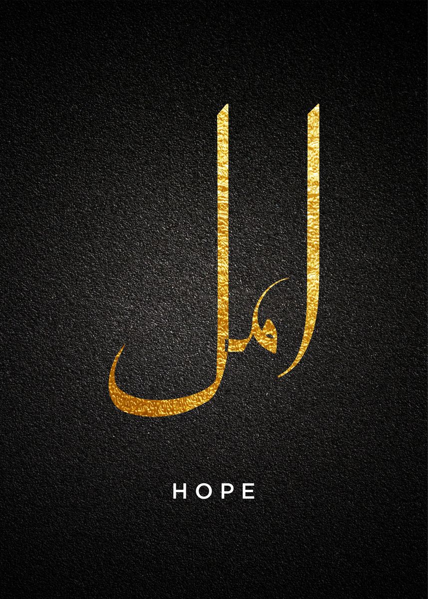 'hope callygraphy art' Poster, picture, metal print, paint by Most ...