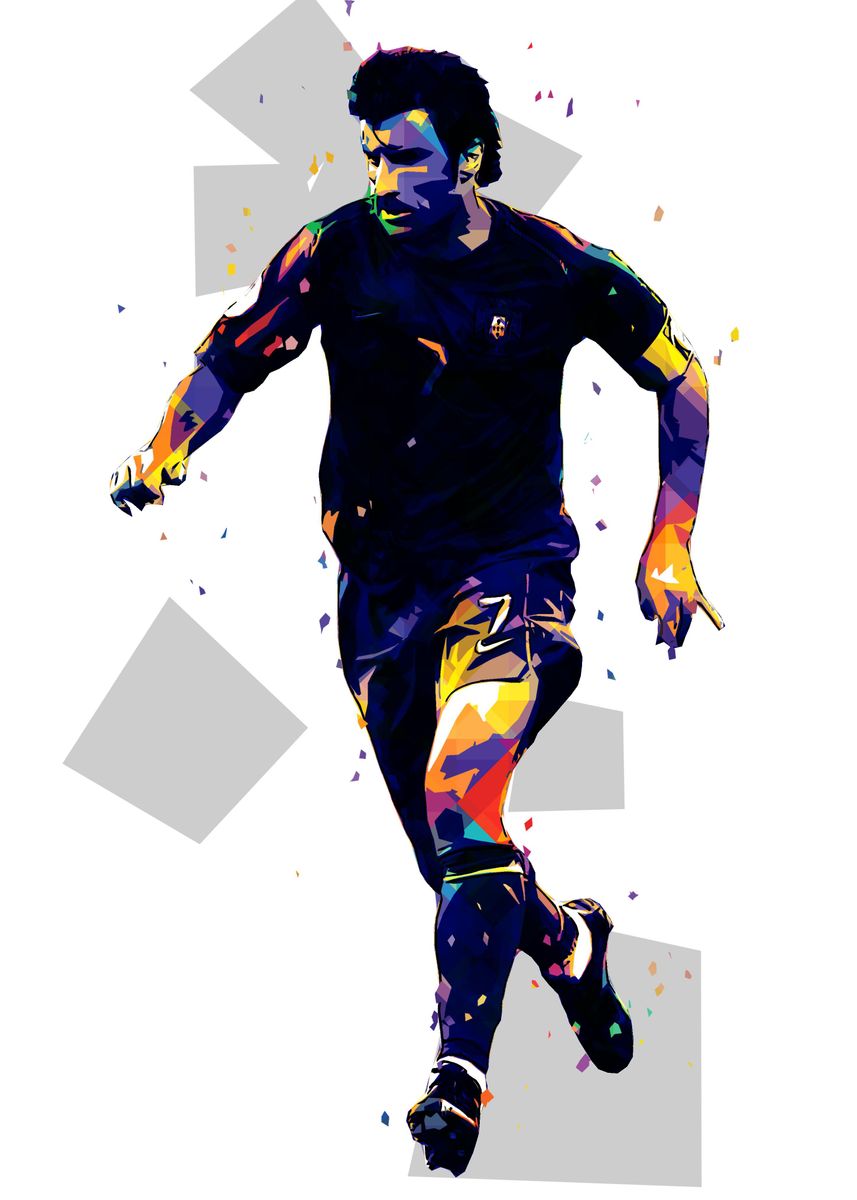 'Luis Figo' Poster, picture, metal print, paint by RobertHall Studio ...