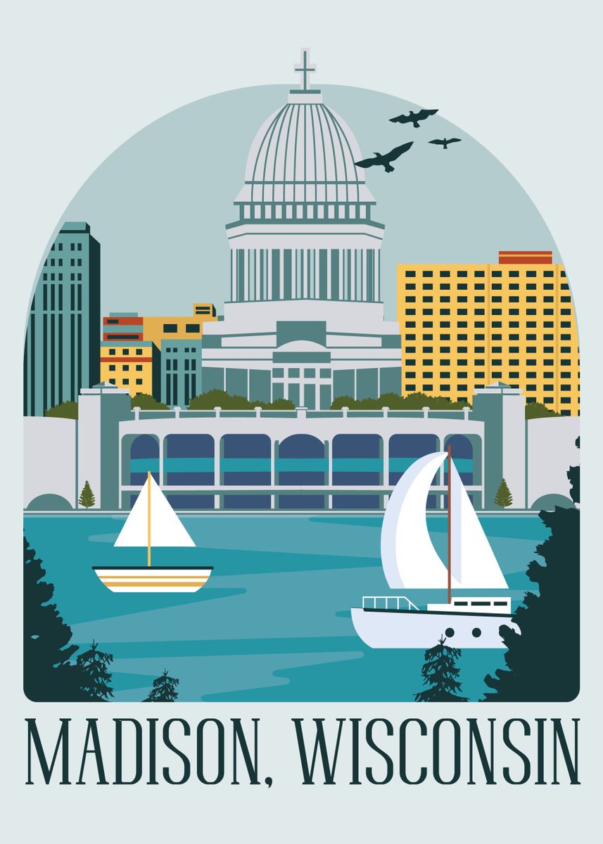 'Madison' Poster, picture, metal print, paint by Sam Kal | Displate