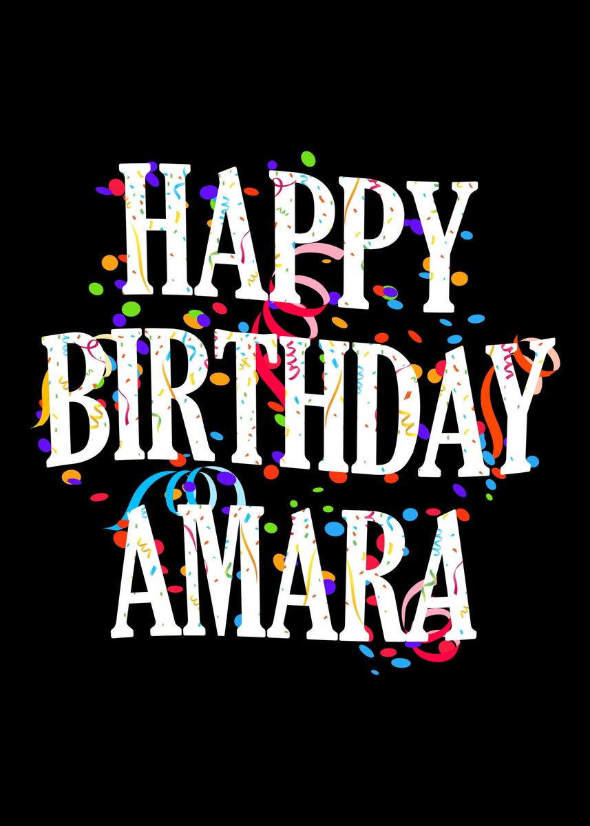 'Happy Birthday Amara' Poster by royalsigns | Displate