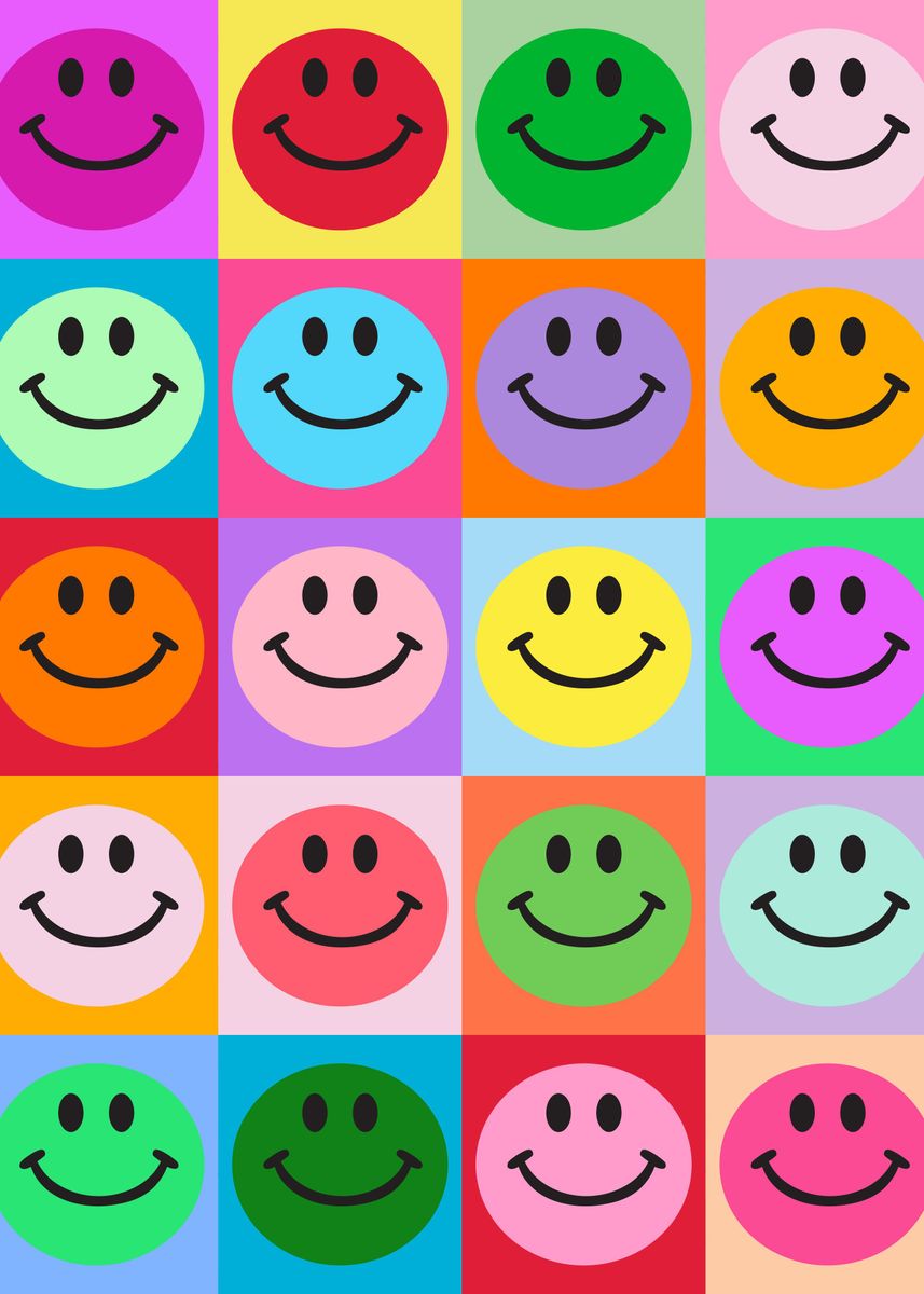 'Kidcore Smiley' Poster, picture, metal print, paint by Haus and Hues ...