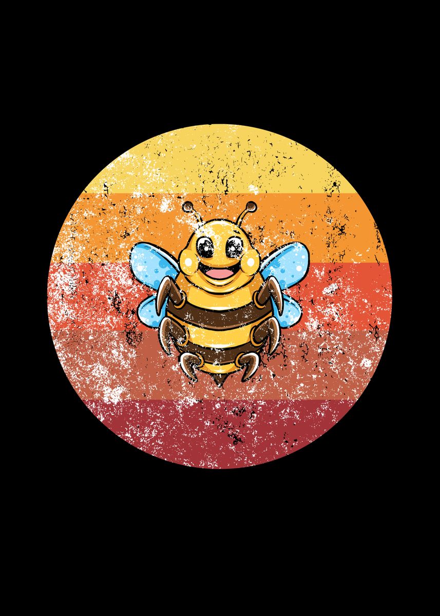 'Bee Beekeeper Retro' Poster by Shiva121 | Displate