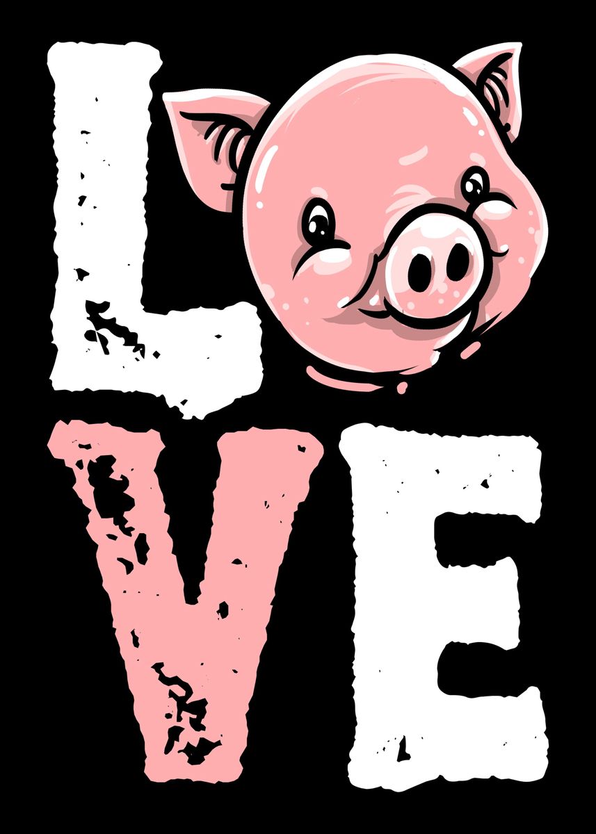 'Pig Farm Farmer' Poster by CrazySquirrel | Displate