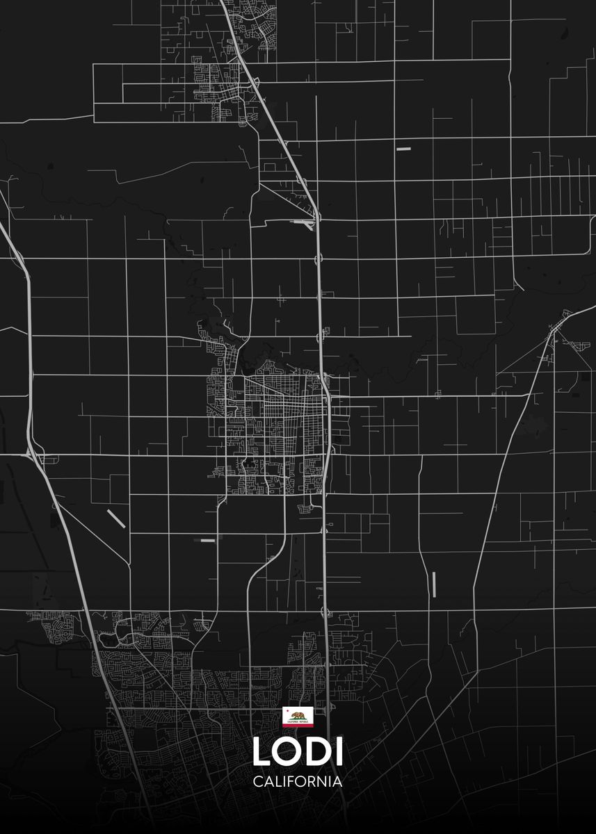 'Lodi CA' Poster, picture, metal print, paint by IMR Designs | Displate