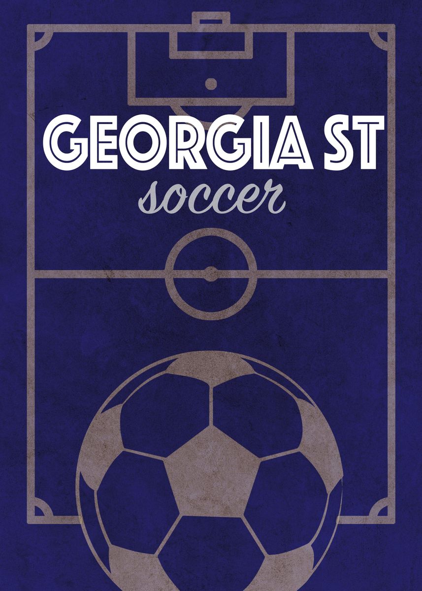 'Georgia State Soccer Team' Poster, picture, metal print, paint by ...