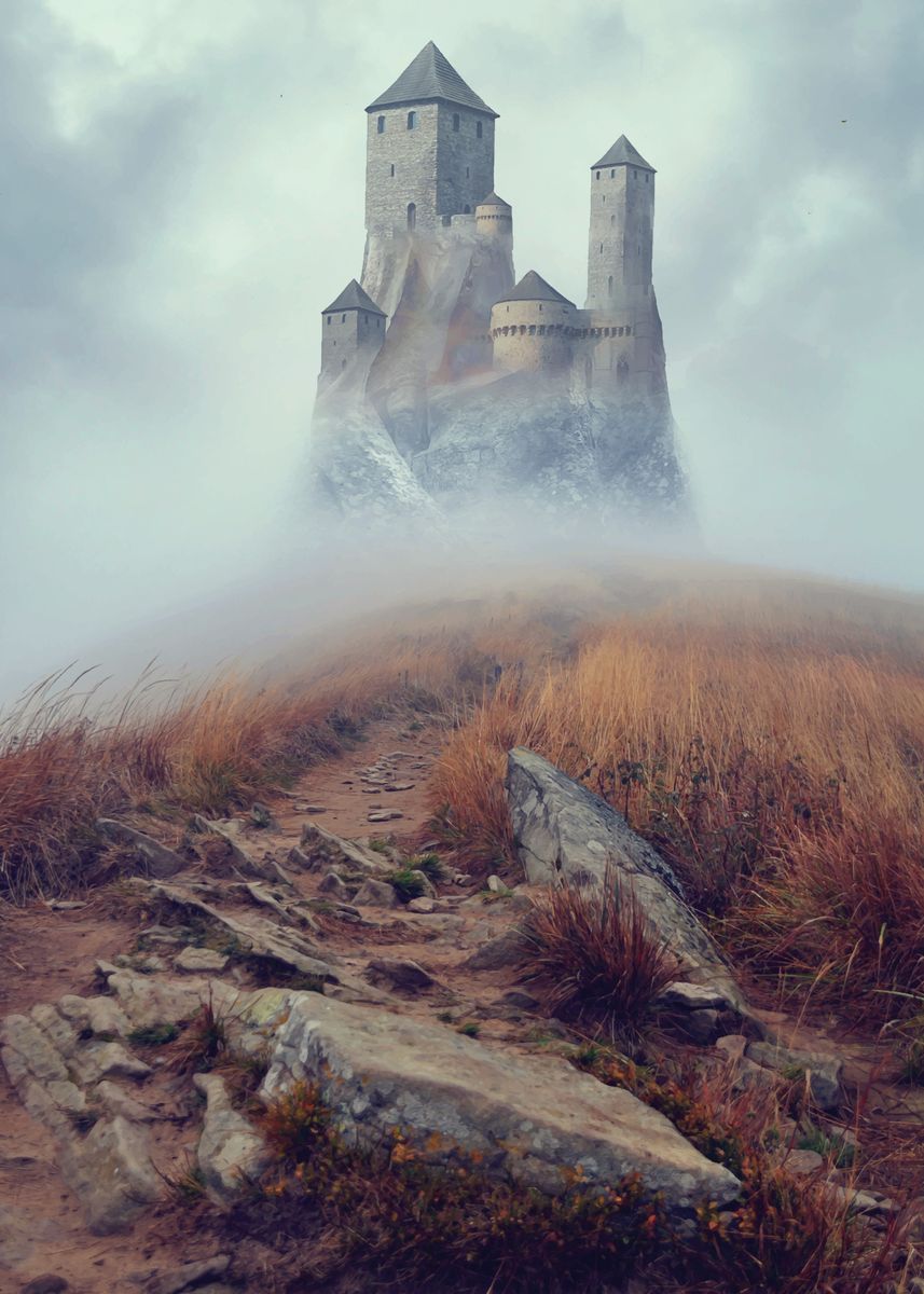 'Way to the old castle' Poster, picture, metal print, paint by Darek ...