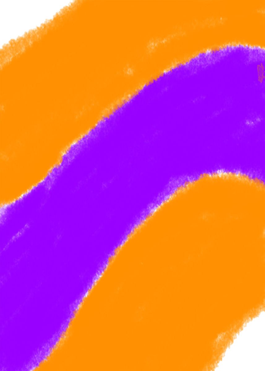 'orange purple abstract' Poster, picture, metal print, paint by ...