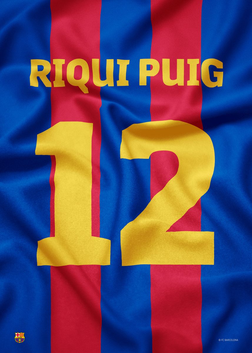 'Riqui Puig 12' Poster, picture, metal print, paint by Barça | Displate