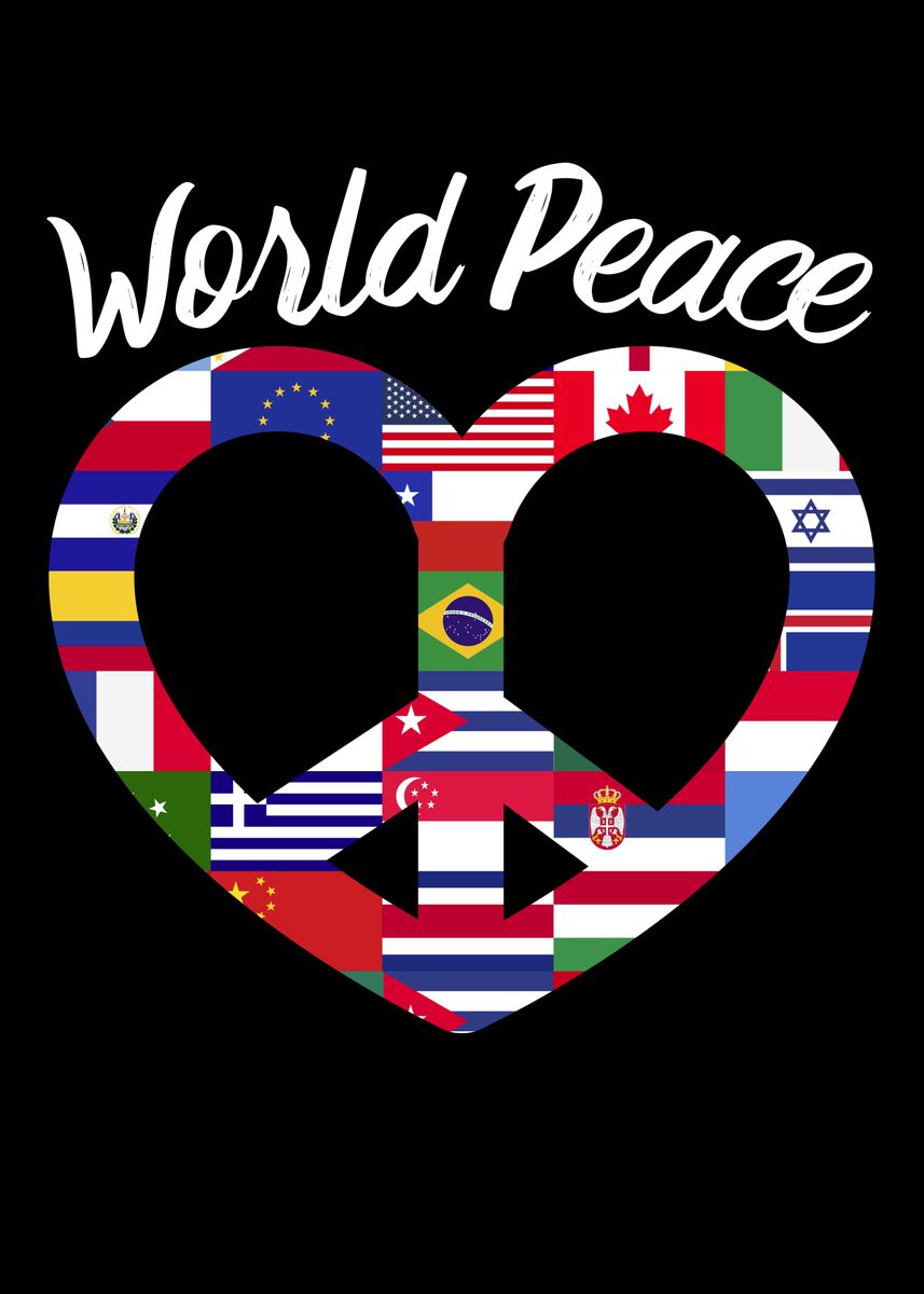 'World Peace' Poster, picture, metal print, paint by NAO | Displate