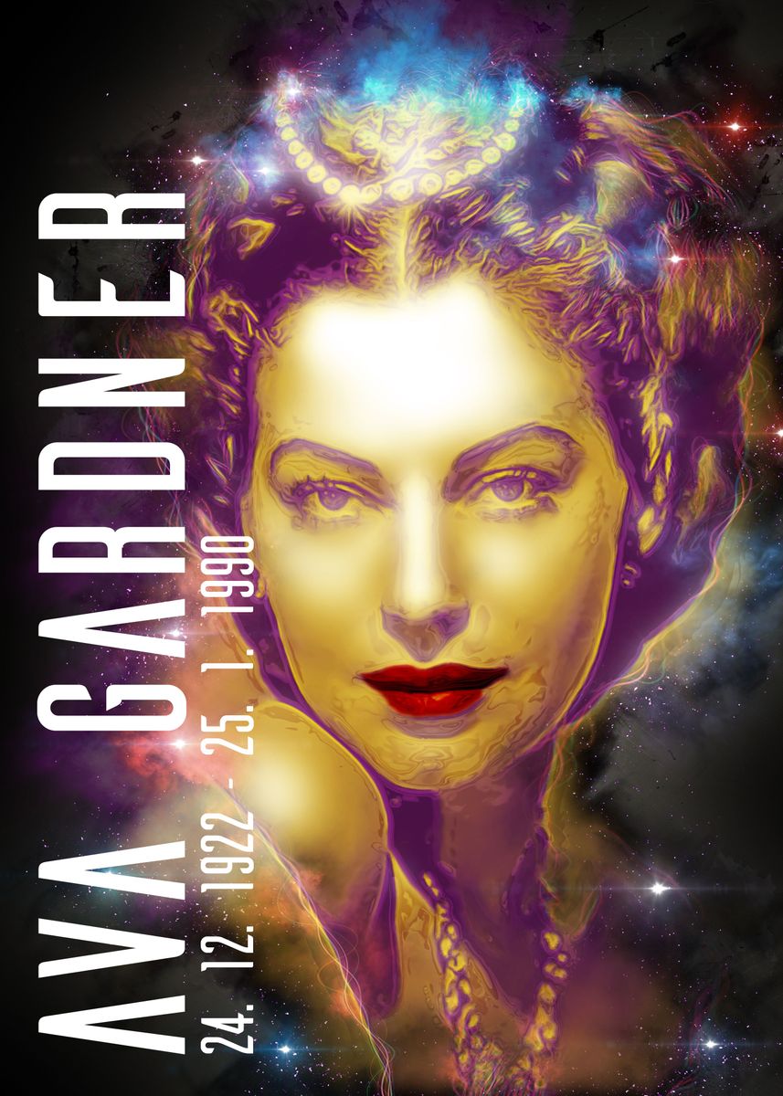 'Ava Gardner' Poster by Petra Rommelfanger | Displate