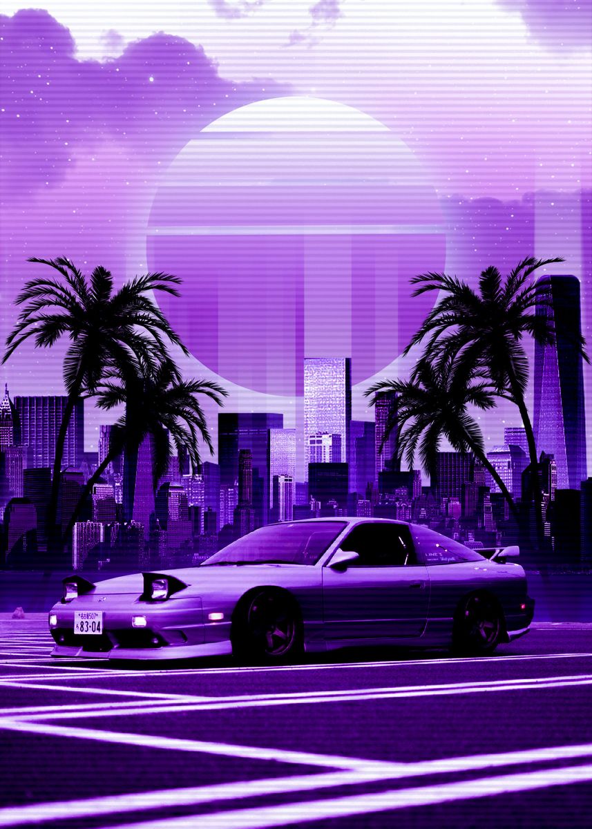 'Nissan Silvia S13' Poster, picture, metal print, paint by Misbahul ...