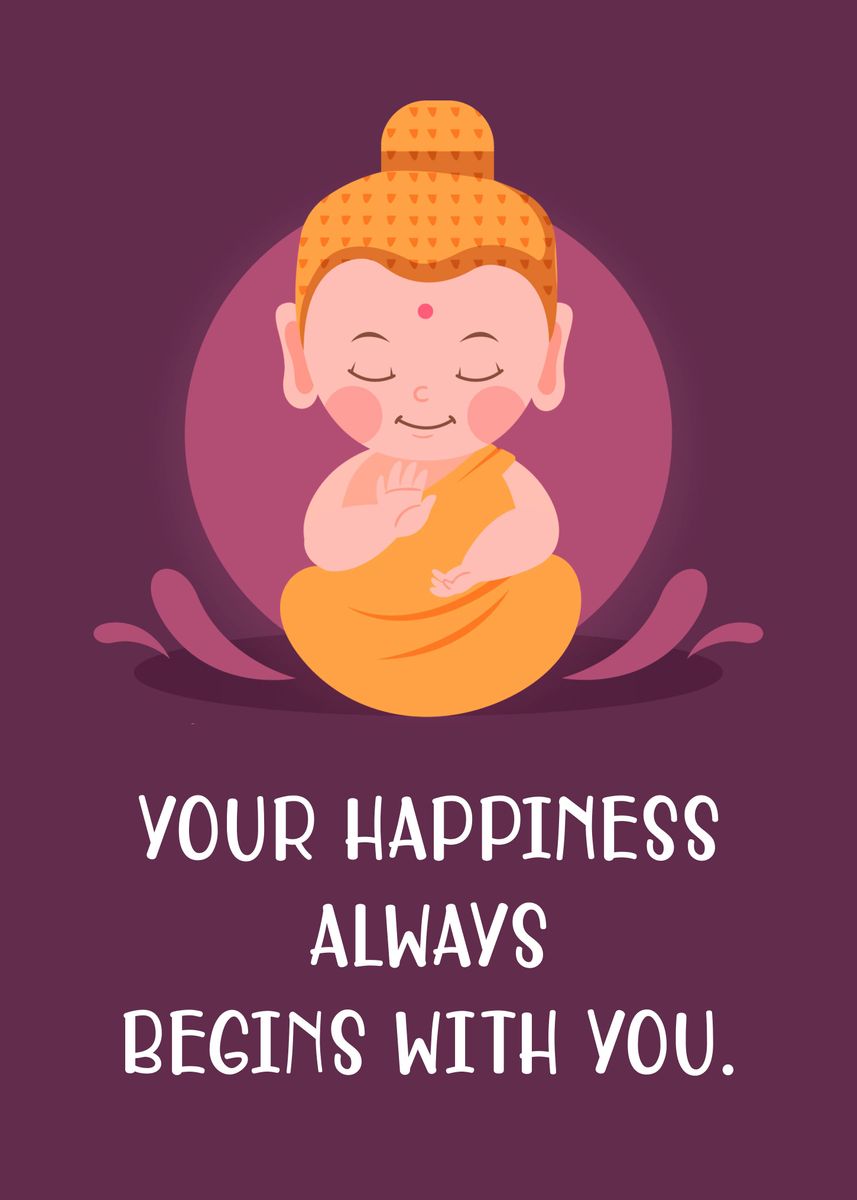 'Happiness' Poster by Neon Moon | Displate