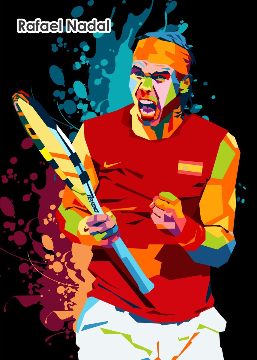 'Rafael Nadal tennis player' Poster, picture, metal print, paint by ...