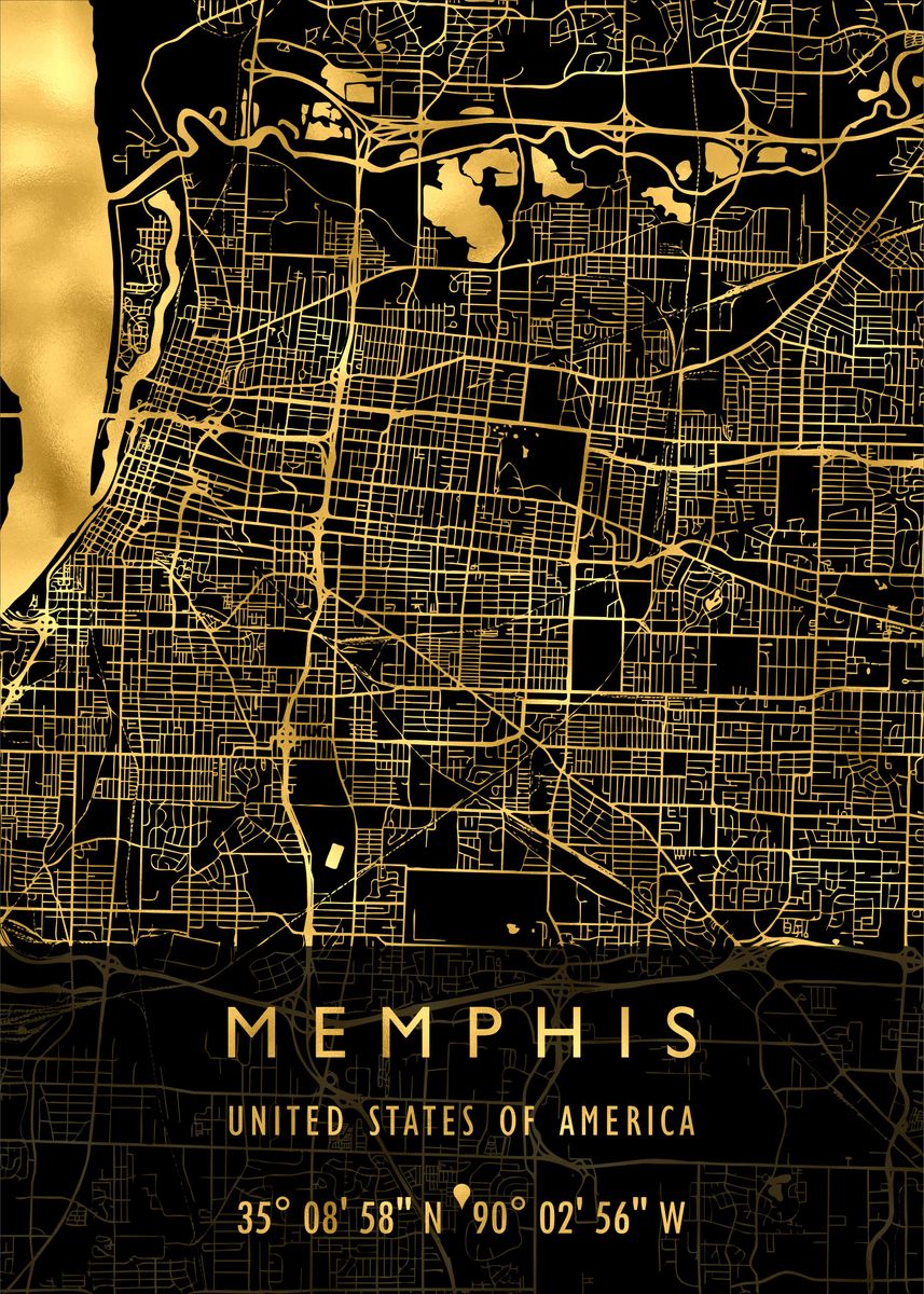 'MEMPHIS MAP USA' Poster by Artistic Paradigms | Displate