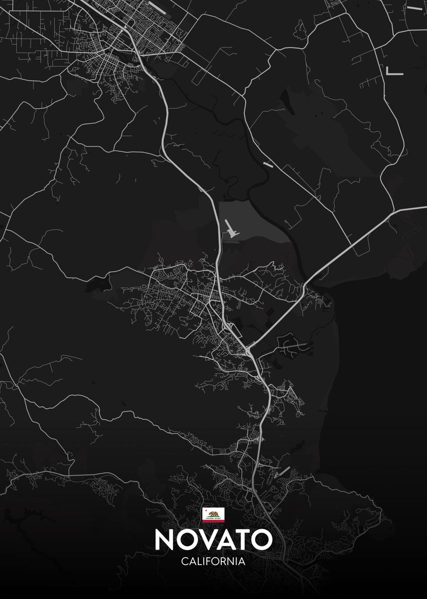 'Novato CA' Poster, picture, metal print, paint by IMR Designs | Displate