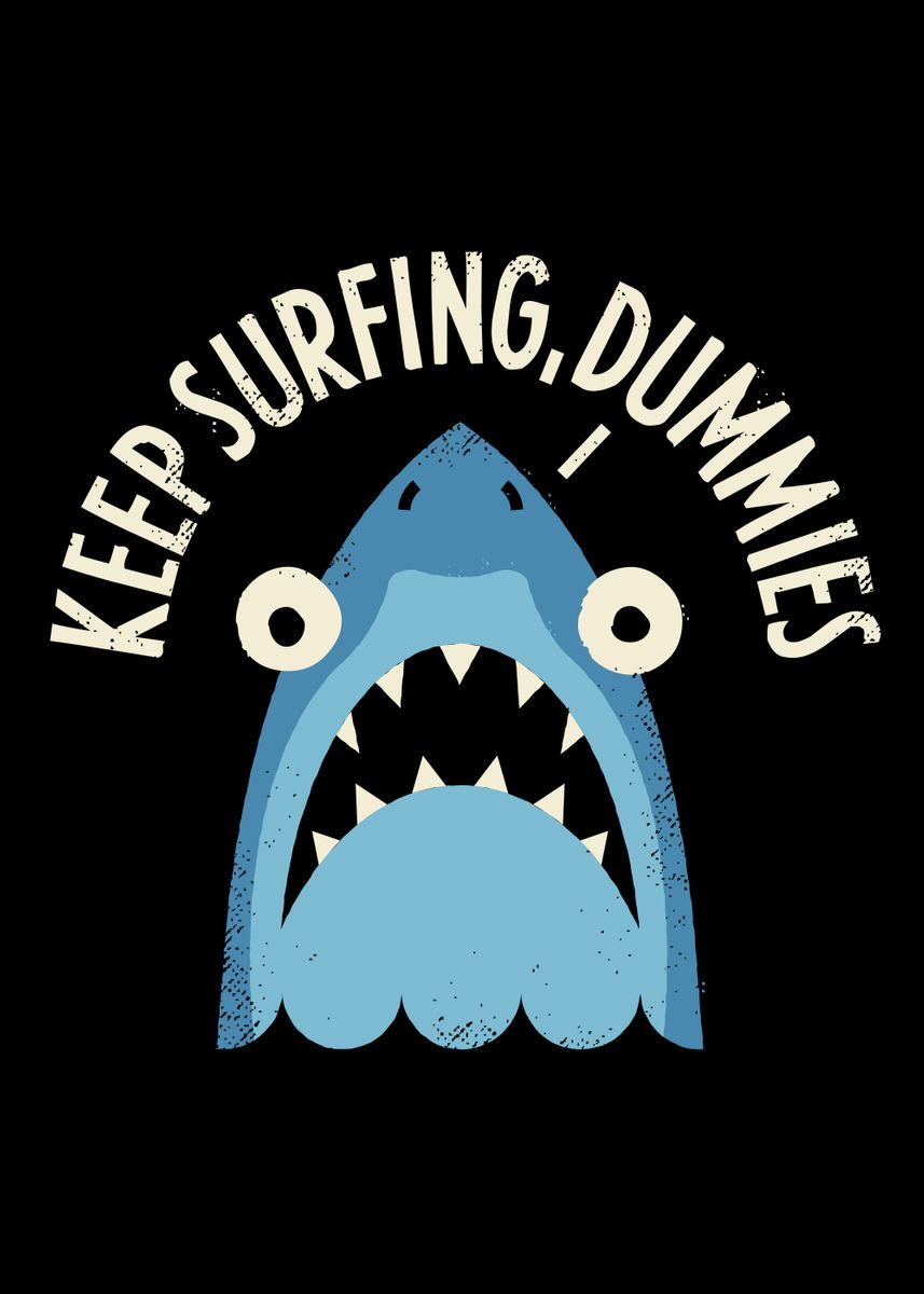 'Great White Snark' Poster, picture, metal print, paint by David ...