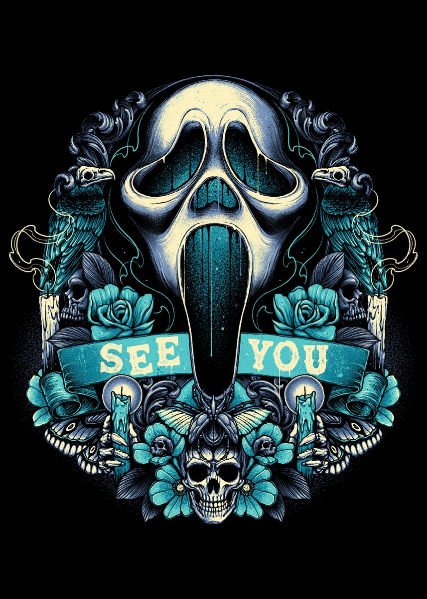 'Symbol of the Ghost ' Poster, picture, metal print, paint by ...