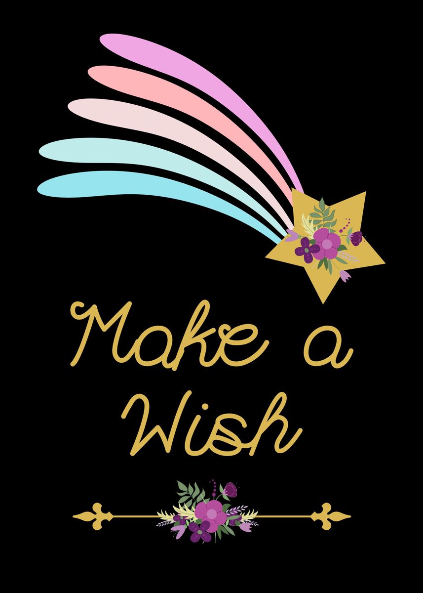 'Make a Wish Star' Poster, picture, metal print, paint by Max Ronn ...