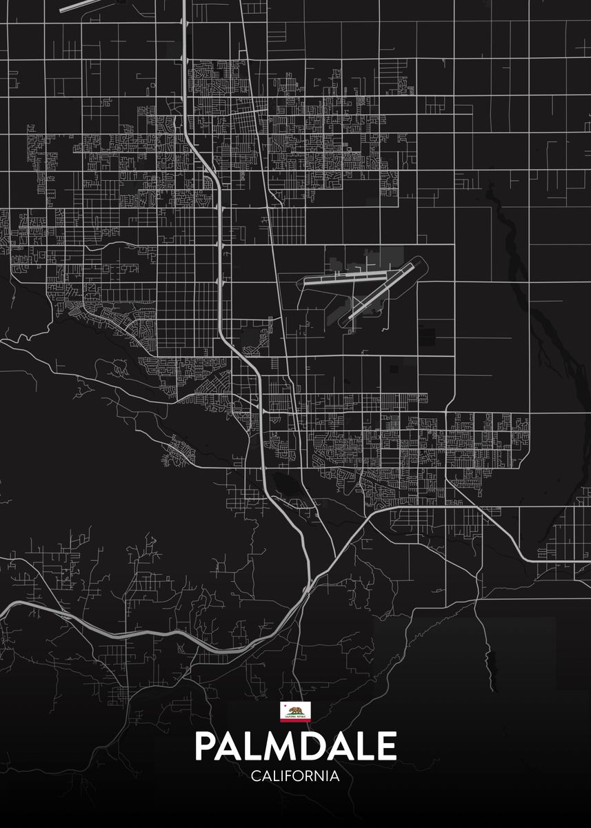 'Palmdale CA' Poster, picture, metal print, paint by IMR Designs | Displate