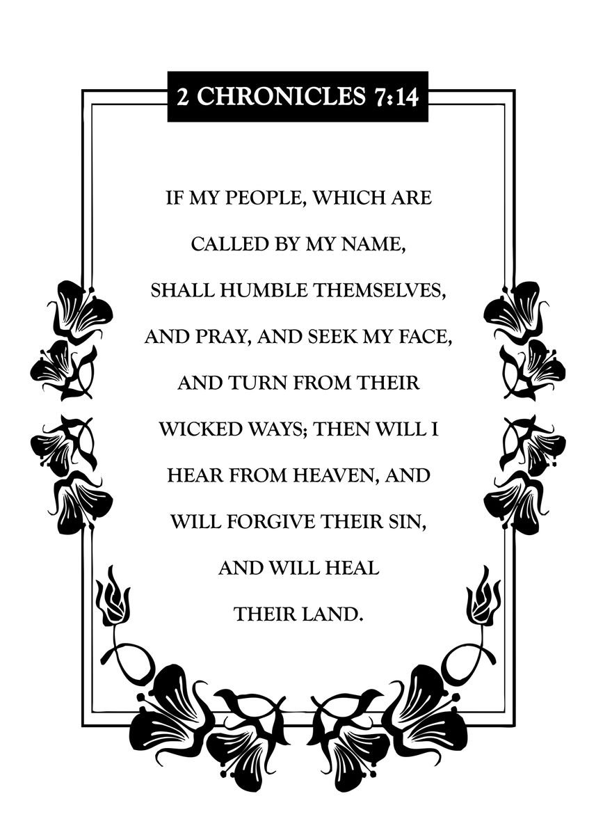 '2 Chronicles 7 14' Poster, picture, metal print, paint by ABConcepts ...