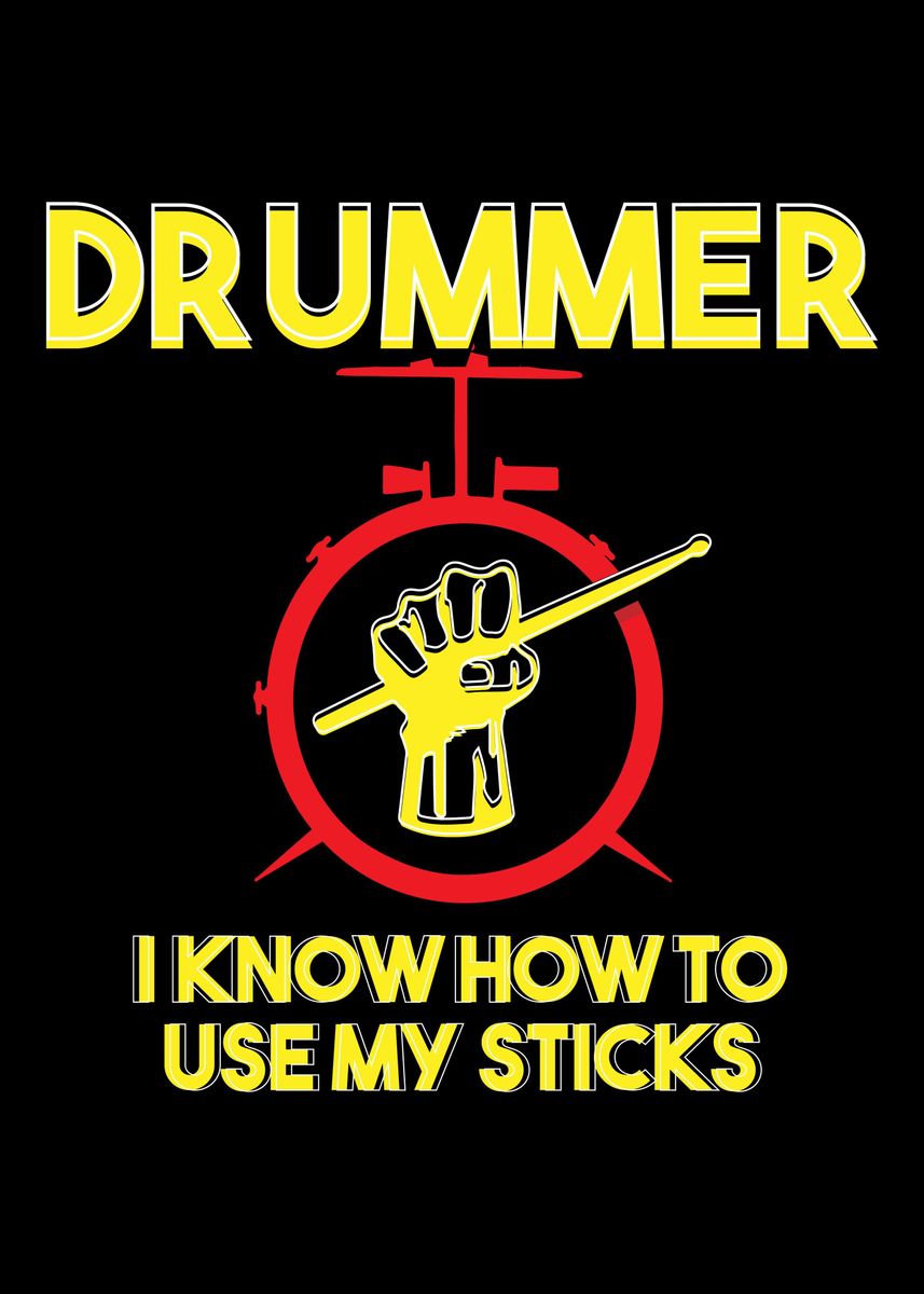 'Drummer Drums Band' Poster, picture, metal print, paint by Sebastian ...