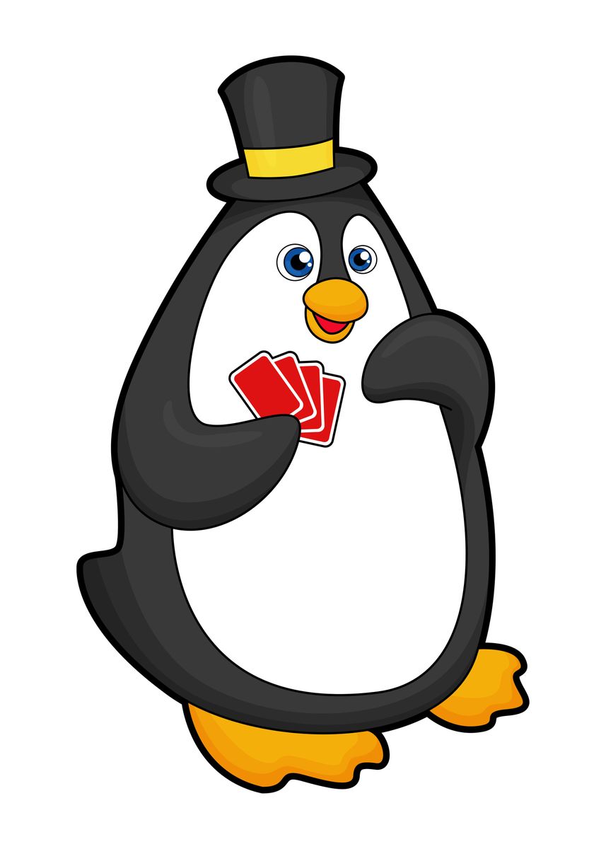 'Penguin Poker Poker cards' Poster by Markus Schnabel | Displate