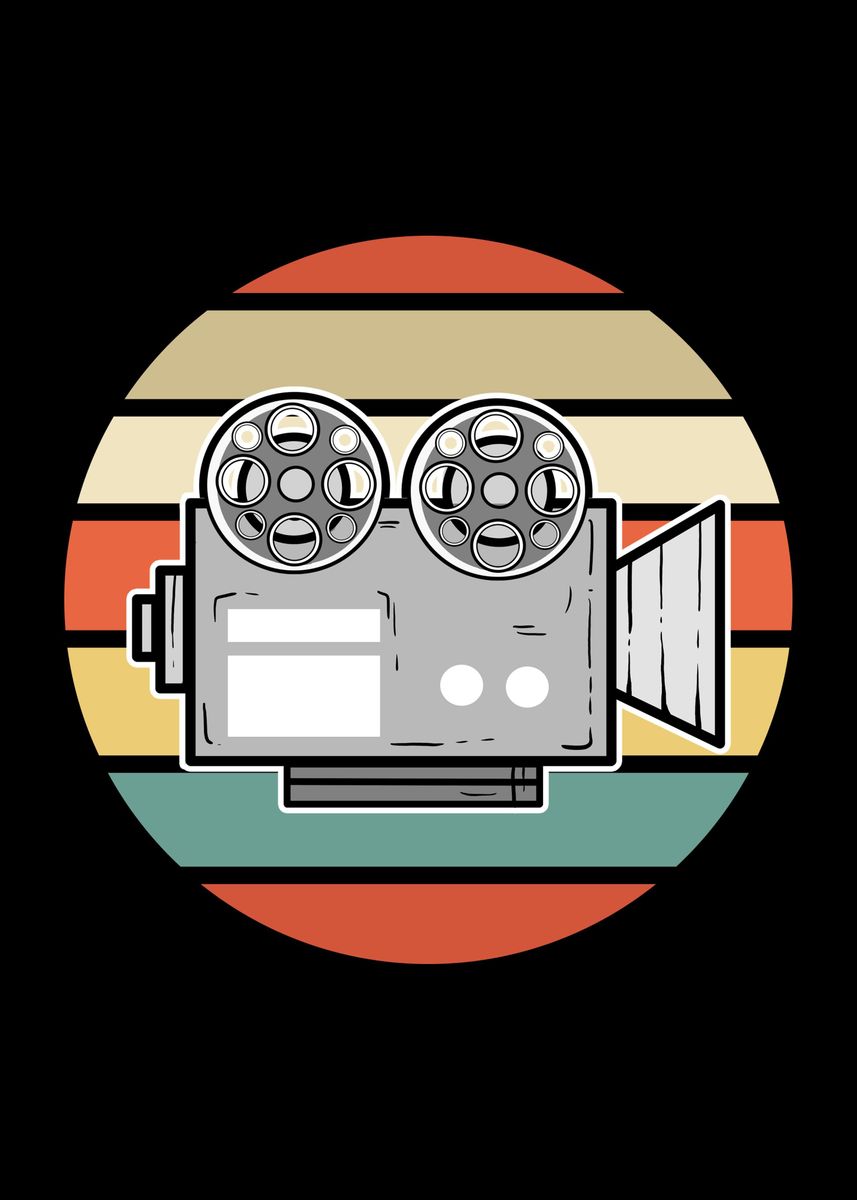 'Retro Filmmaker' Poster, picture, metal print, paint by FunnyGifts ...