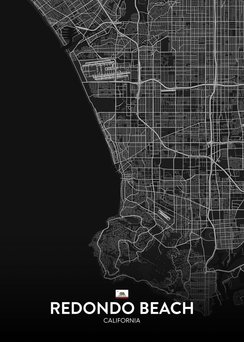 'Redondo Beach CA' Poster, picture, metal print, paint by IMR Designs ...