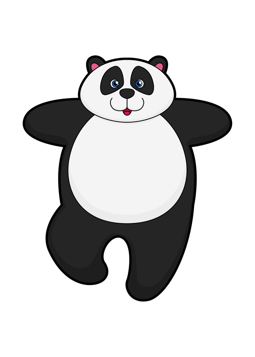 'Panda Yoga Stretching' Poster, picture, metal print, paint by Markus ...