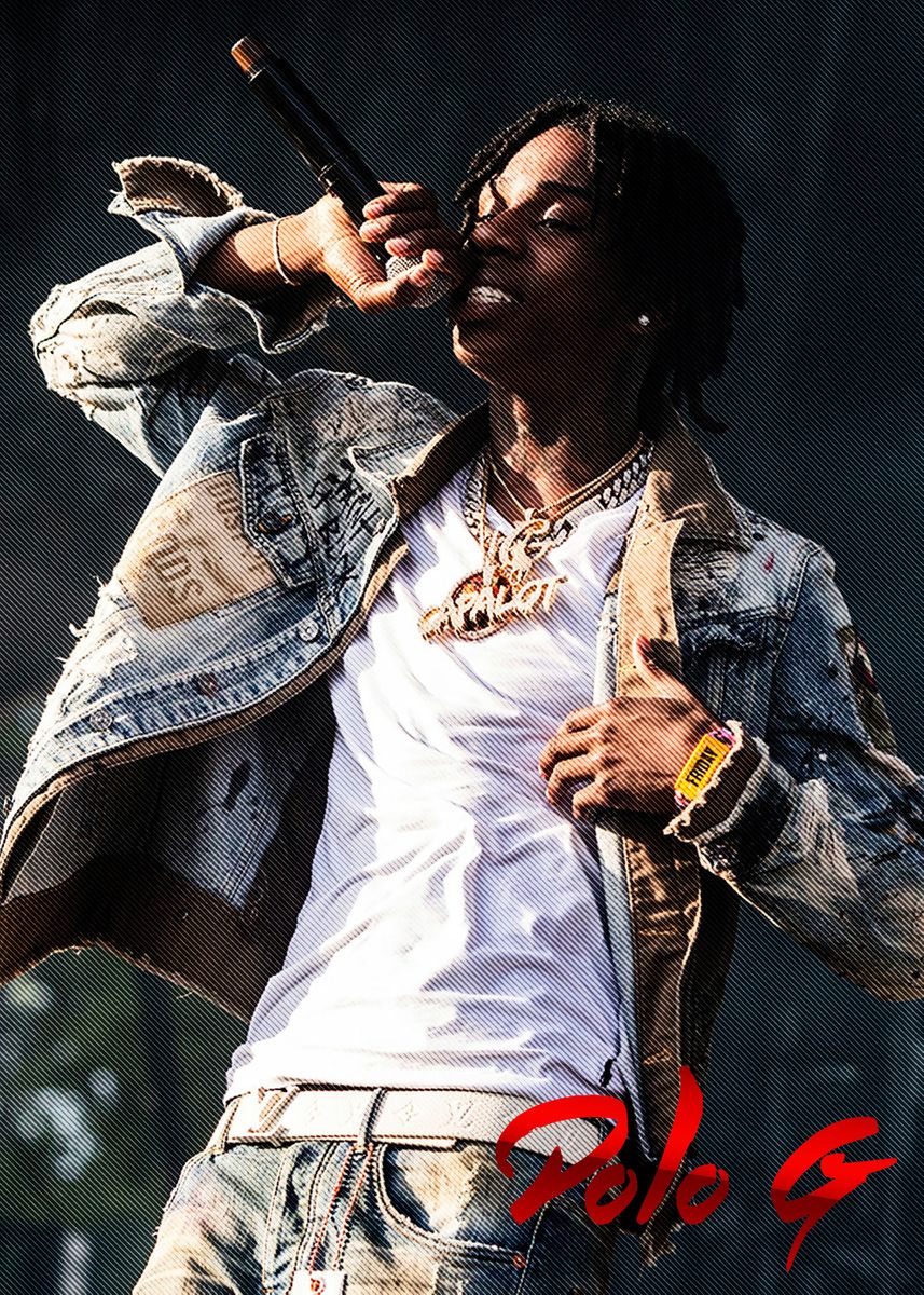 'Polo G Rapper' Poster, picture, metal print, paint by Luna Studio ...