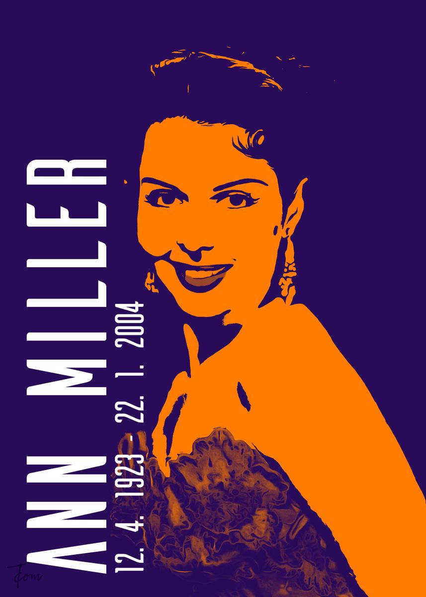 'Ann Miller' Poster, picture, metal print, paint by Petra Rommelfanger ...