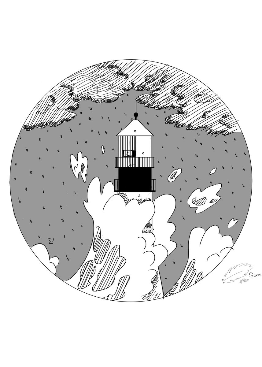 'Storm' Poster, picture, metal print, paint by Icarus Art | Displate