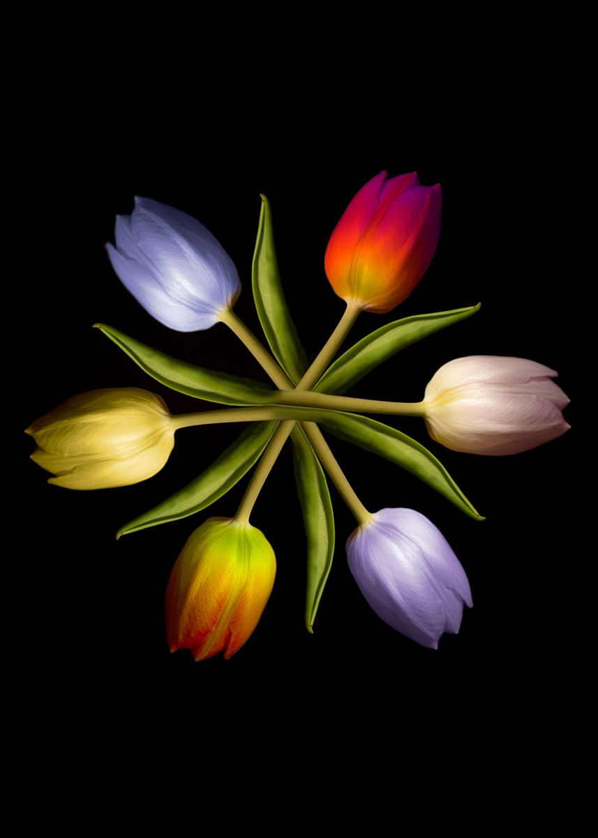'I love tulips' Poster by Christiane Calmbacher | Displate