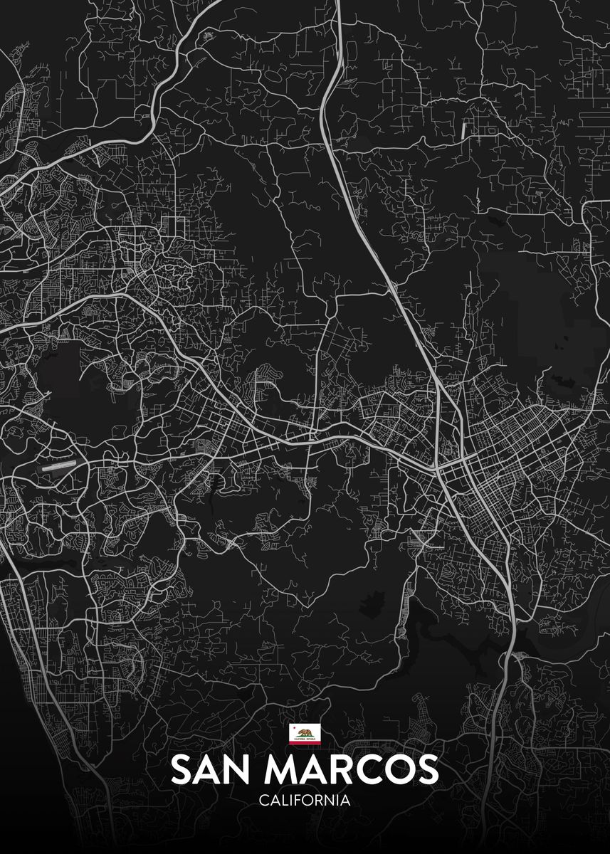 'San Marcos CA' Poster by IMR Designs | Displate