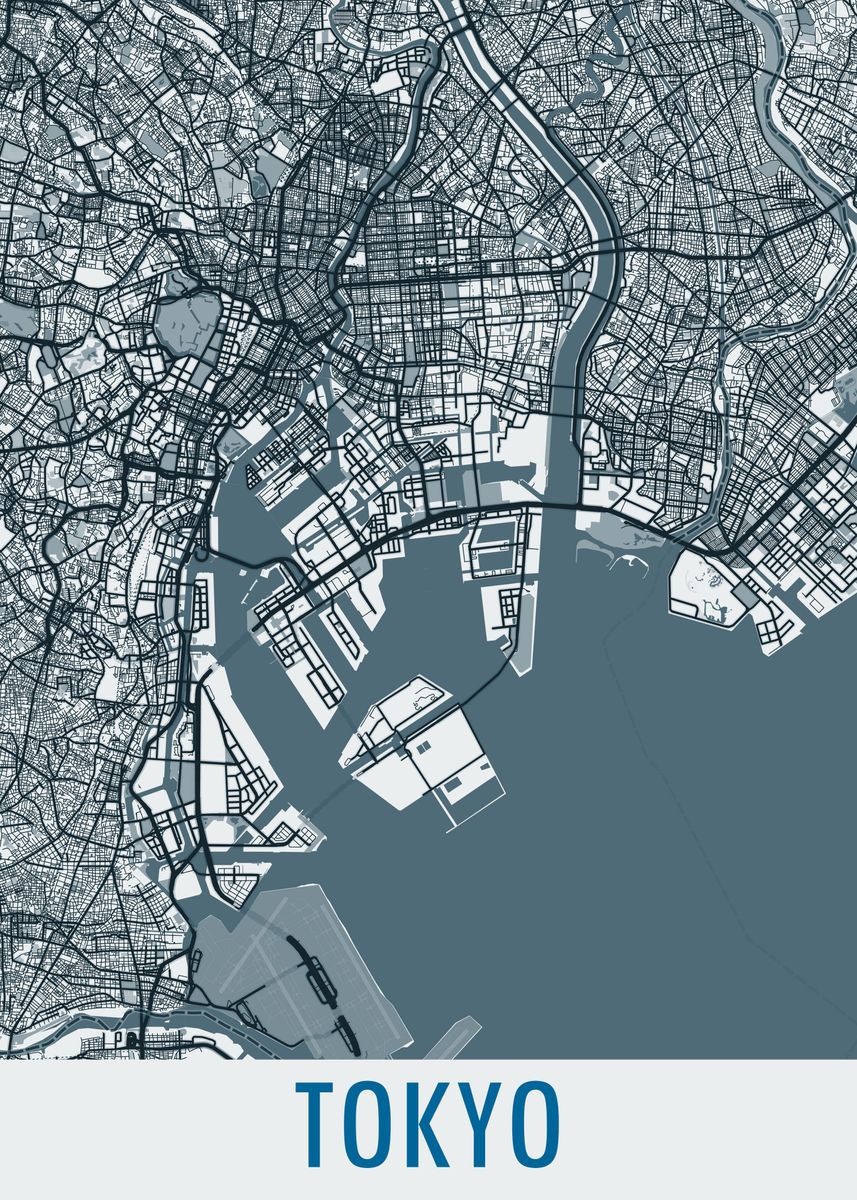 'Tokyo City Map Japan' Poster by Max Ronn | Displate