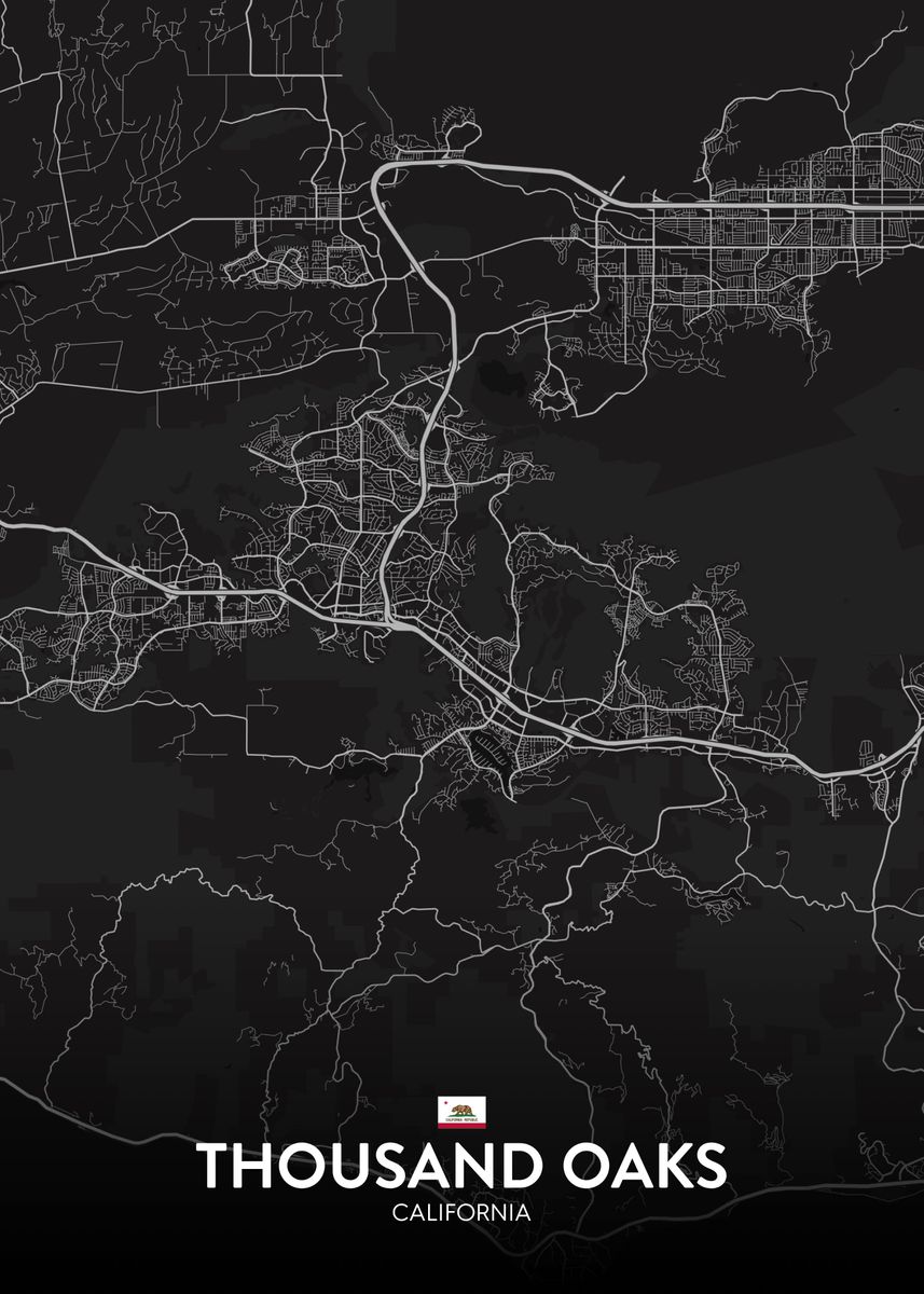 'Thousand Oaks CA' Poster by IMR Designs | Displate