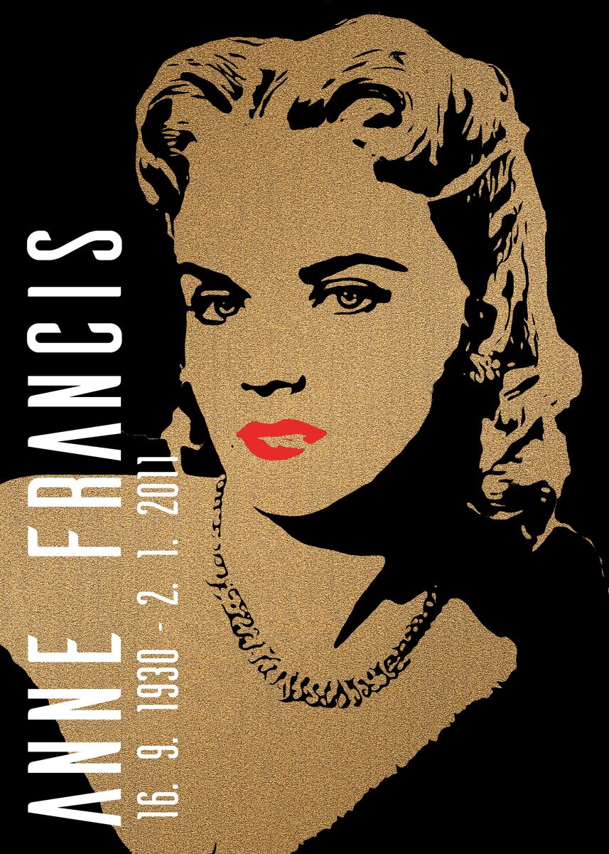 'Anne Francis' Poster, picture, metal print, paint by Petra ...