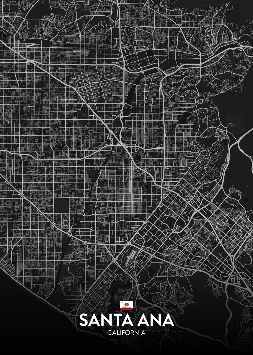 'Santa Ana CA' Poster, picture, metal print, paint by IMR Designs ...