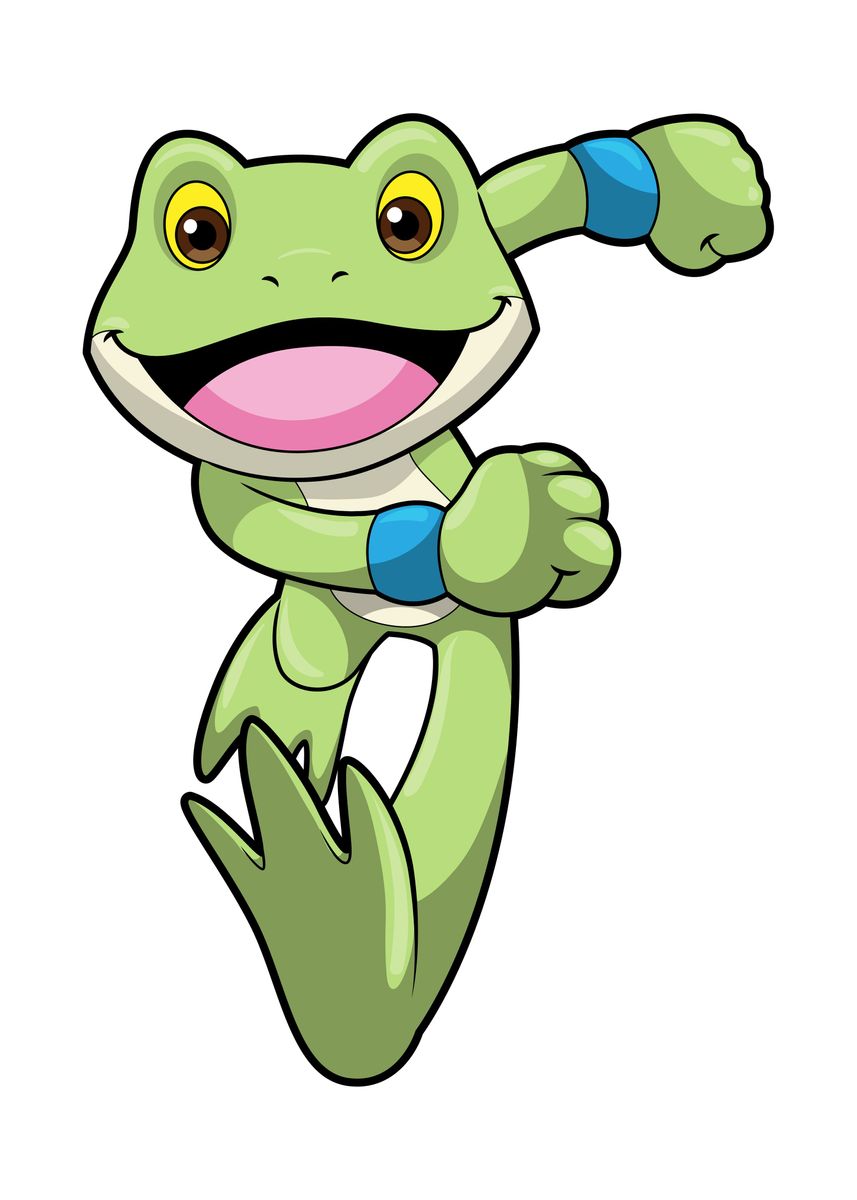 'Frog Running Sports' Poster, picture, metal print, paint by Markus ...