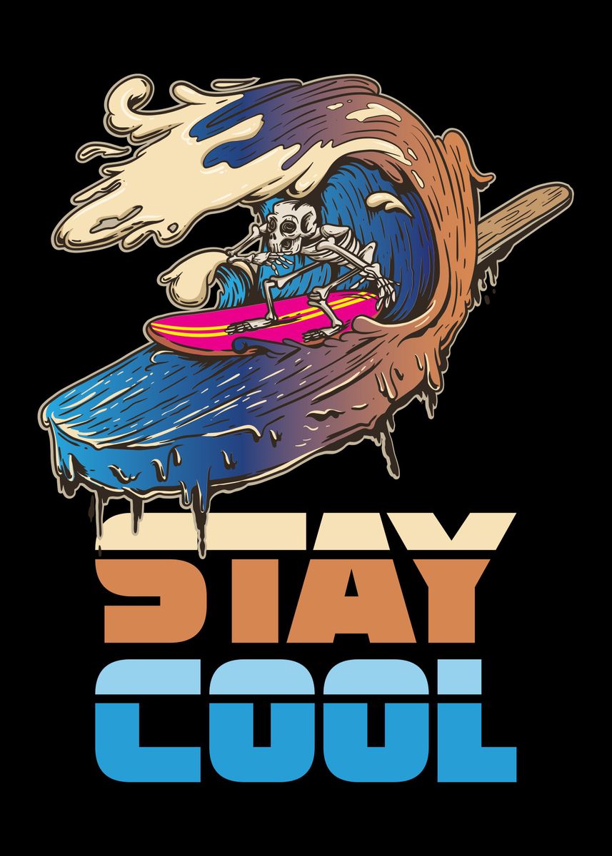 'Stay Cool Popsicle' Poster by CatRobot | Displate