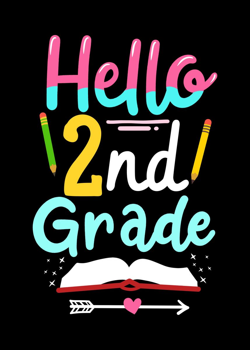 '2nd Grade First Day' Poster, picture, metal print, paint by Mealla ...