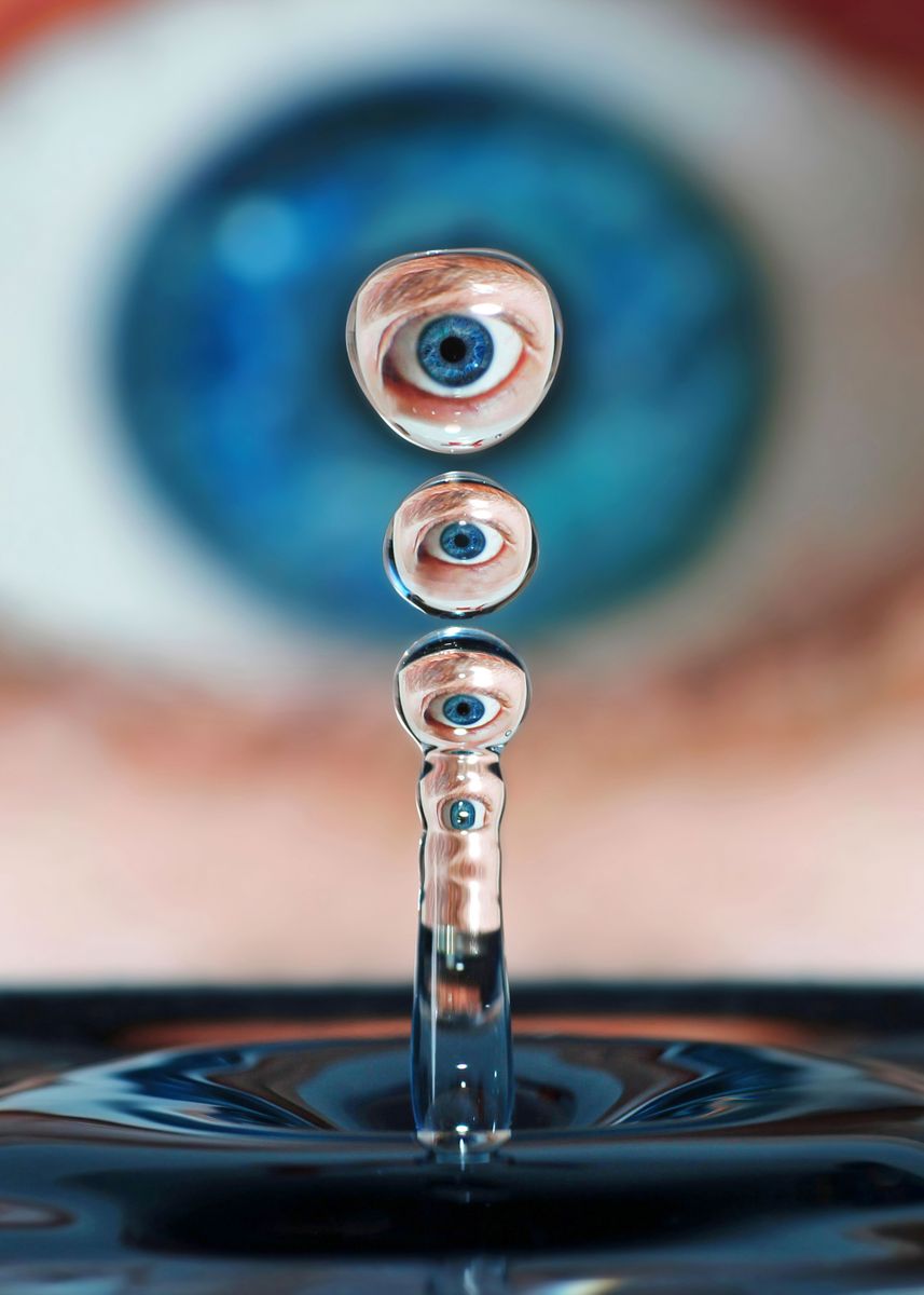 'Eye Drops' Poster, picture, metal print, paint by Tim Paulawitz | Displate