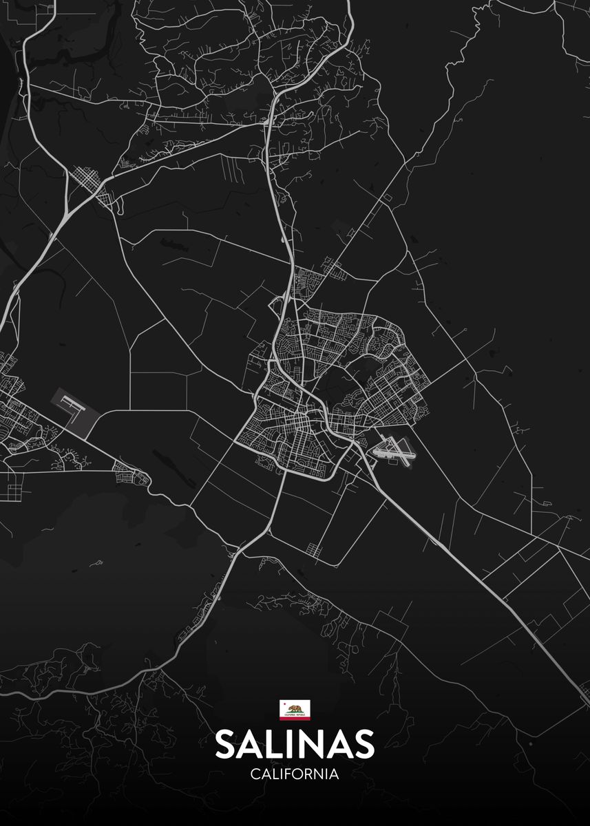 'Salinas CA' Poster, picture, metal print, paint by IMR Designs | Displate