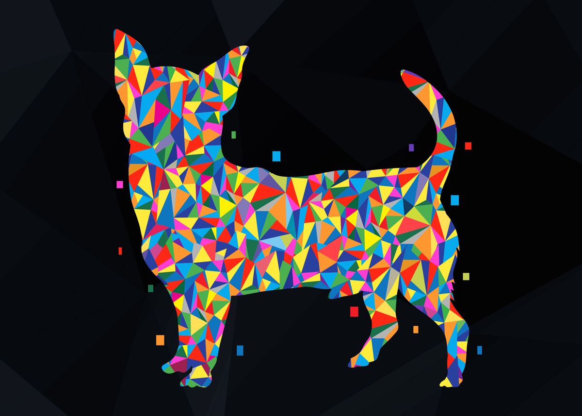 'Chihuahua dog wpap' Poster by Yahya Art | Displate