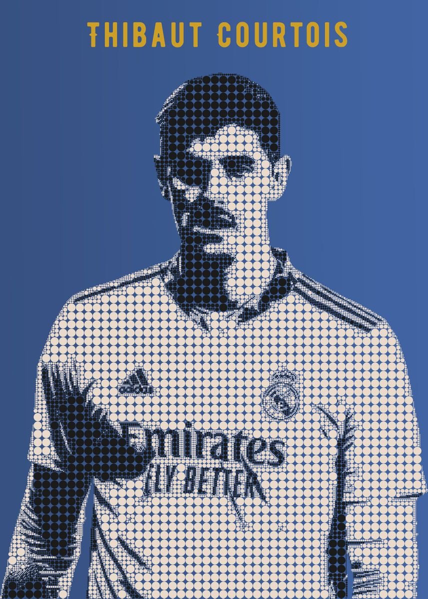 'Thibaut Courtois' Poster, picture, metal print, paint by Trending ...