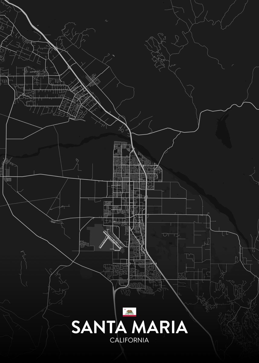 'Santa Maria CA' Poster by IMR Designs | Displate