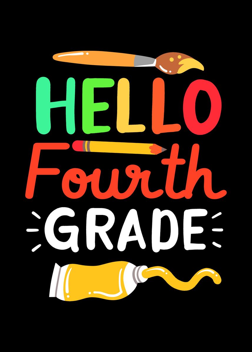 '4th Grade Back to School' Poster by Mealla | Displate