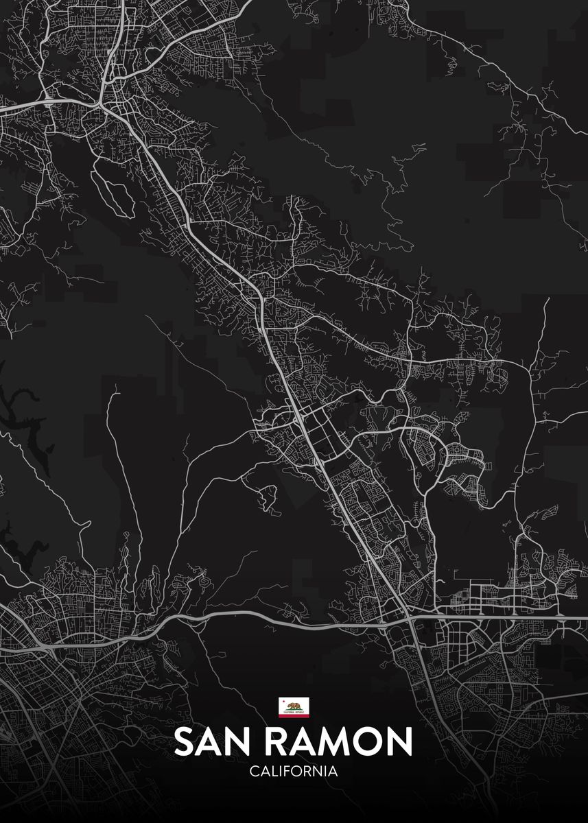 'San Ramon CA' Poster, picture, metal print, paint by IMR Designs ...