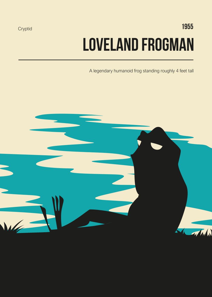 'Loveland Frogman Print' Poster, picture, metal print, paint by Jorn ...